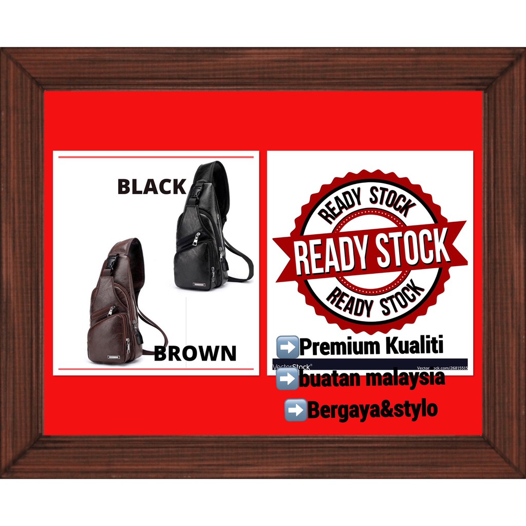 🔥Ready stock🔥Bag PU Leather with USB charge-rekaan beg terkini—mudah di ...