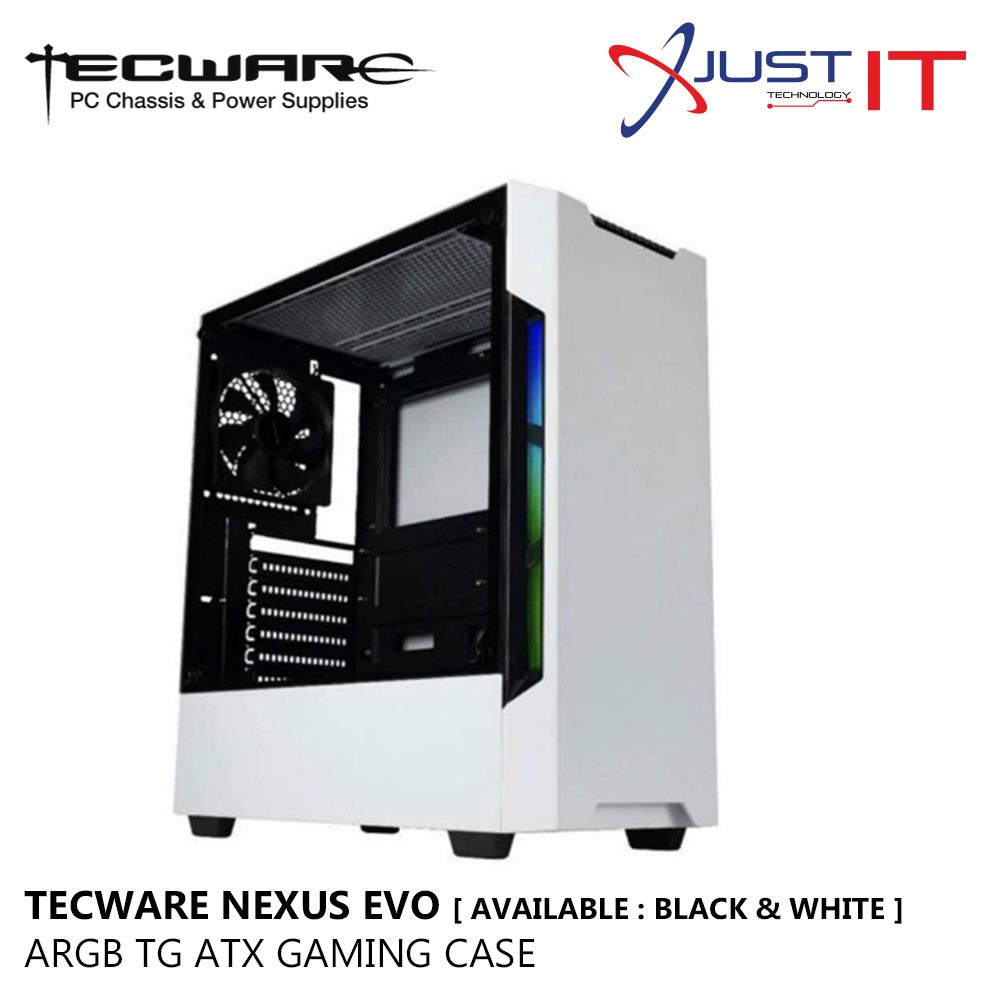 Tecware Nexus Evo ArGB Tg Atx Gaming Case - Black And White | Shopee ...