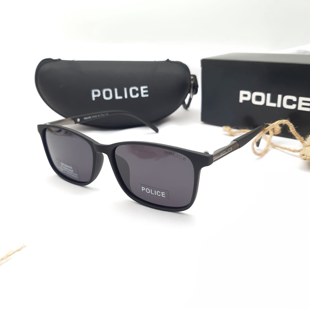 Hitam Police P24 Polarized Uv 400 Brown Mens Sunglasses Shopee Malaysia