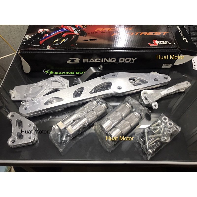 Racing Boy Footrest Full Set LC135 (V1) Silver | Shopee Malaysia