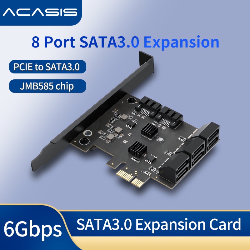 ACASIS 8 Port PCIe Expansion SATA Card to 5/8/10 Ports,PCIe to SATA ...