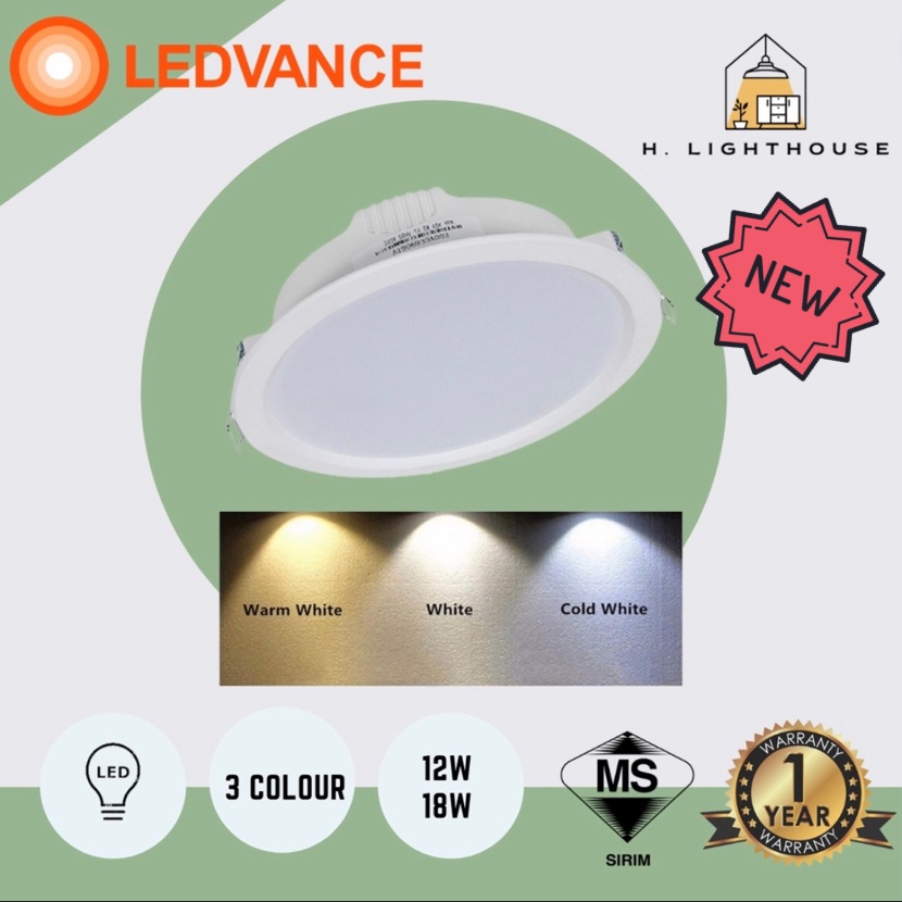 OSRAM LEDVANCE LED Downlight 12W 18W with Warranty | Shopee Malaysia
