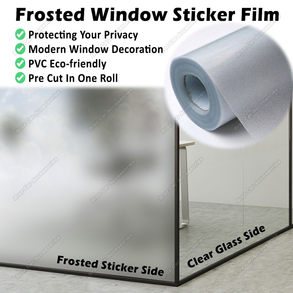 Easy DIY Frosted Glass Sticker Blur Film Waterproof Privacy Removable ...