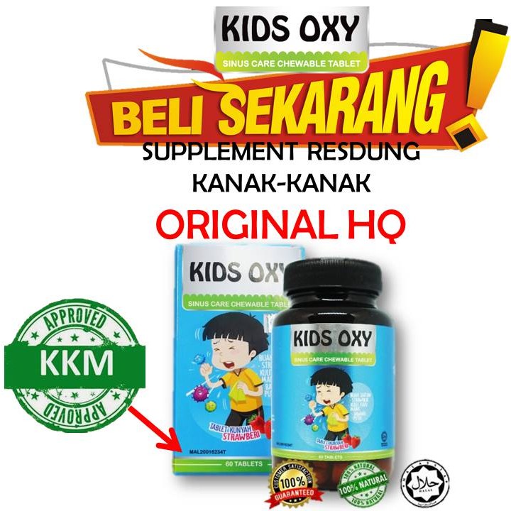 Kids Oxy Tablet🔥TERBAIK & BERKESAN 🔥 KIDS OXY UBAT RESDUNG KANAK2 ...