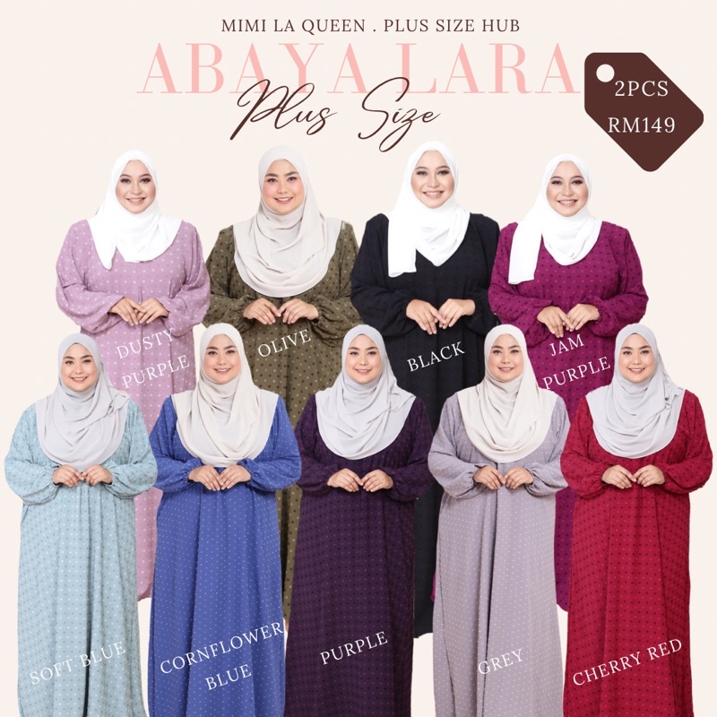 ABAYA LARA PLUS SIZE BY MIMI LA QUEEN | Shopee Malaysia