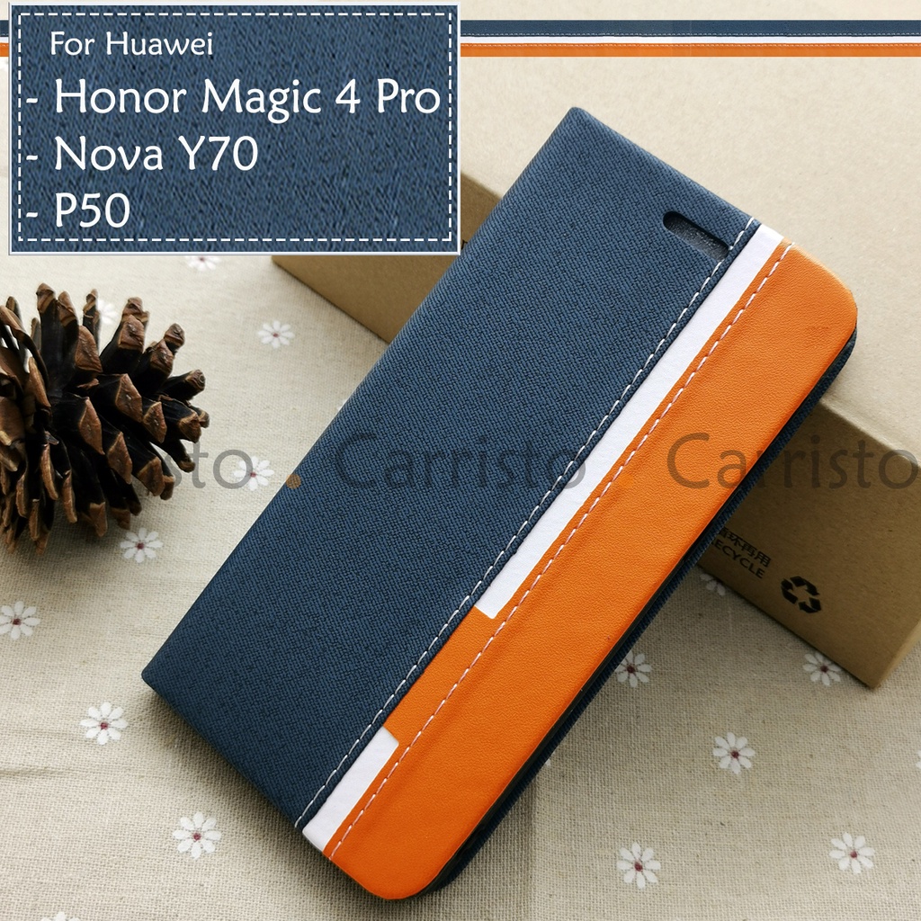 Huawei P50 Nova Y70 Honor Magic 4 Pro Horizon Luxury Flip Case Card Slot Bag Cover Pouch Leather ...