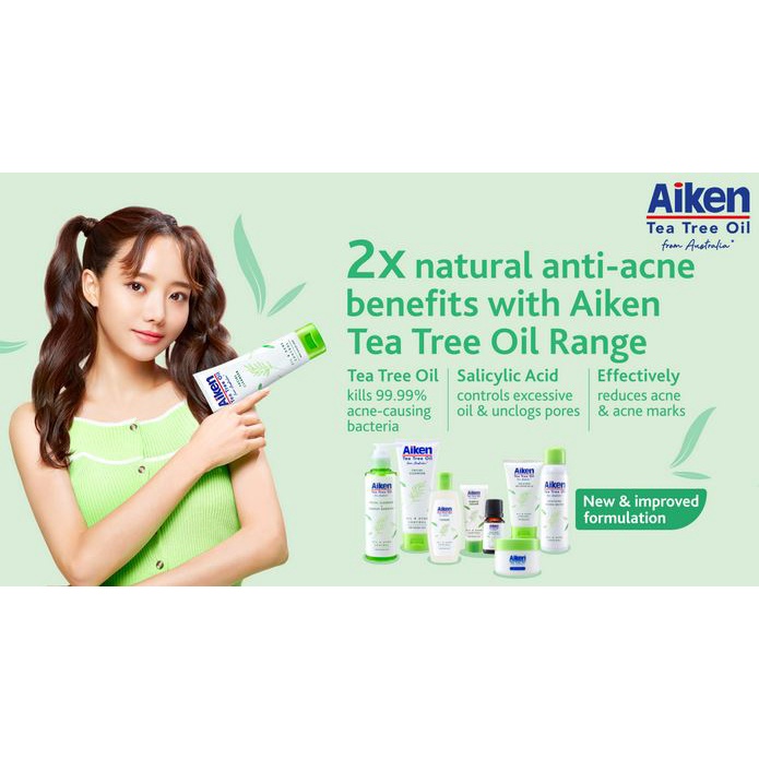 Aiken Tea Tree Oil Facial Regimen Range Cleanser/Toner/Moisturizer ...