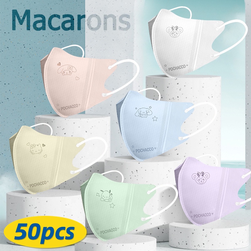 50Pcs Cute Macaron Color 3d Mask Three-dimensional Adult Tide Mask ...
