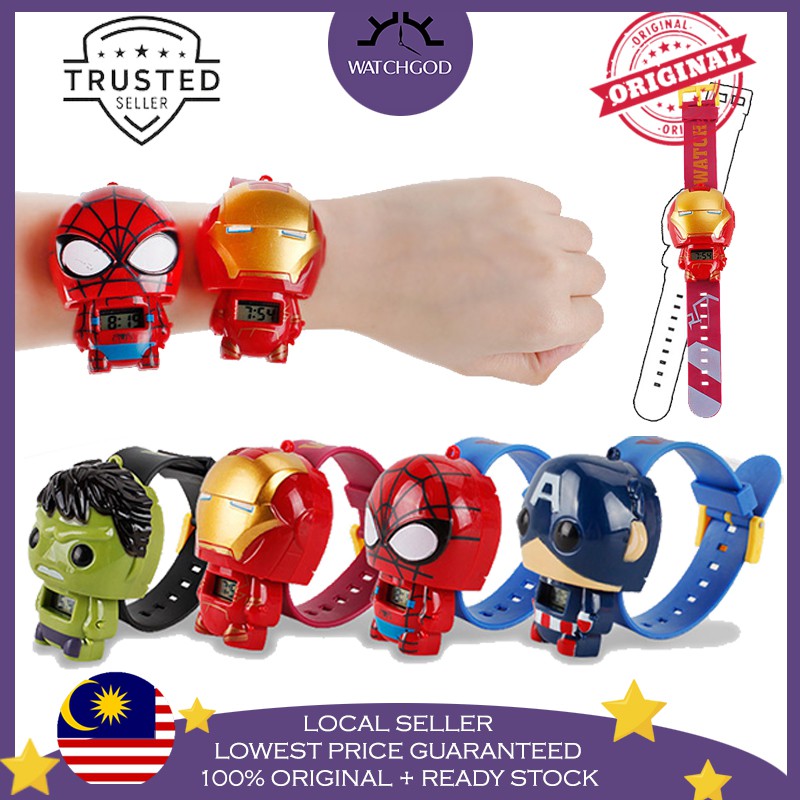 [🔥COOLEST WATCH🔥] 3D Cartoon Toy Watch Digital Ironman Hulk Mickey ...