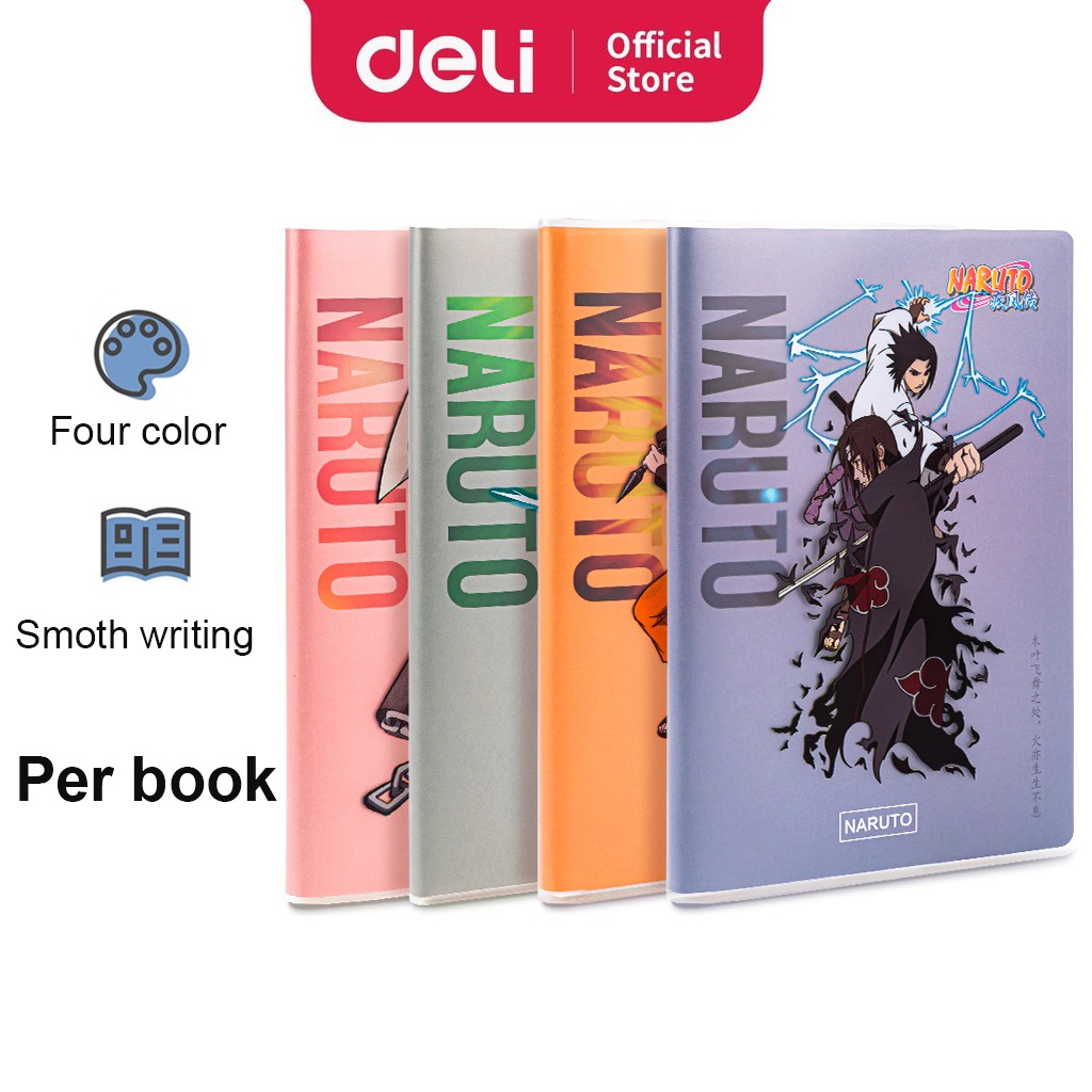Deli Notebook PT1680 Shippuden Series EVA Cover Naruto Book 80 Sheets ...