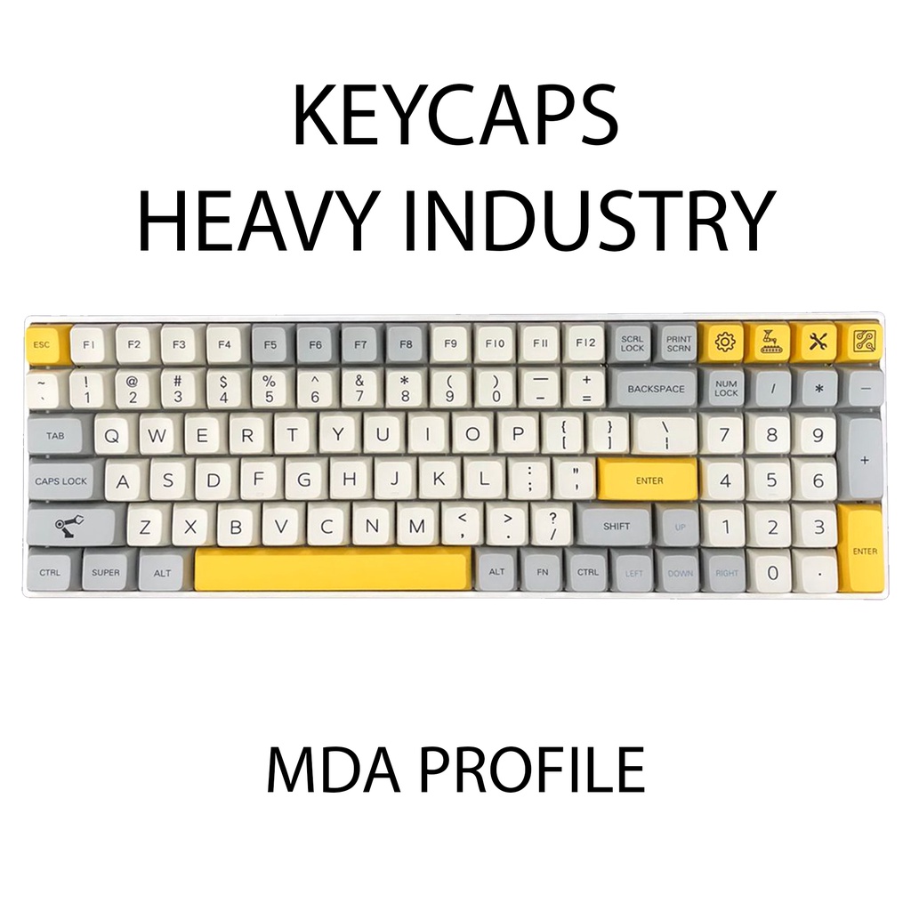 Keycaps HEAVY INDUSTRY MDA PROFILE SUBLIM MECHANICAL KEYBOARD | Shopee ...