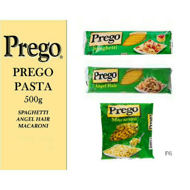 Prego Pasta Spaghetti/ Angel Hair/ Macaroni (500g/pkt) | Shopee Malaysia
