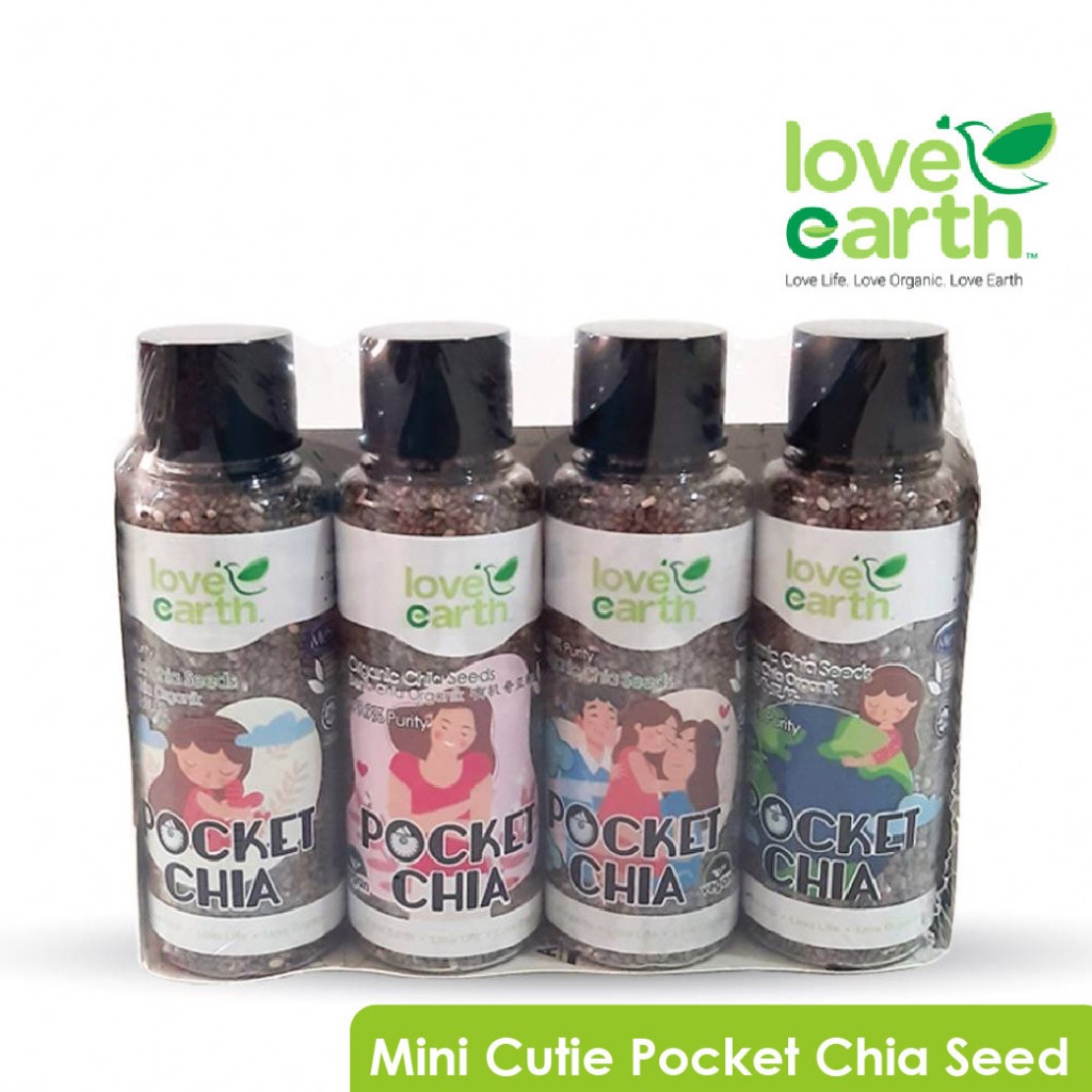 Love Earth Cutie Pocket Chia Seed 28g x 4 bottles | Shopee Malaysia
