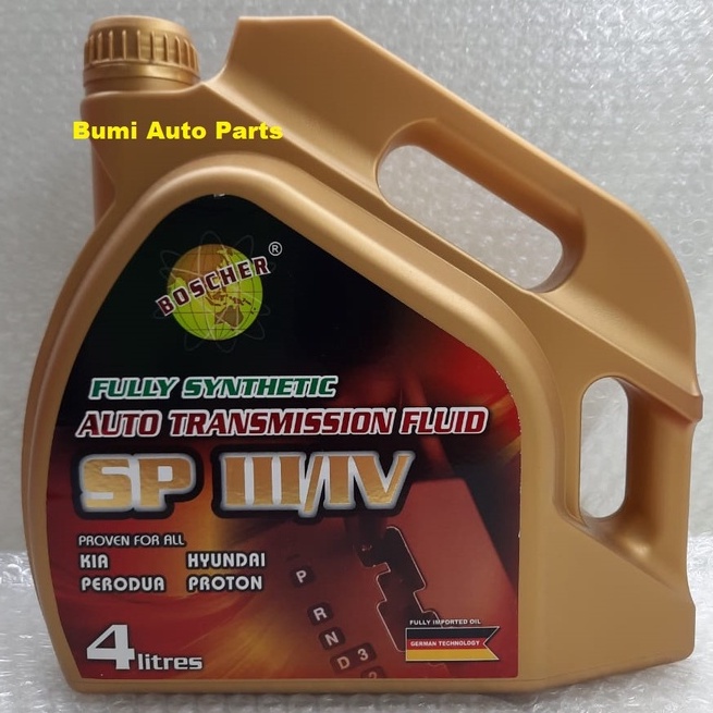 Boscher ATF SP III / SP3 / SP IV / SP4 Fully Synthetic Gear Oil - 4 ...