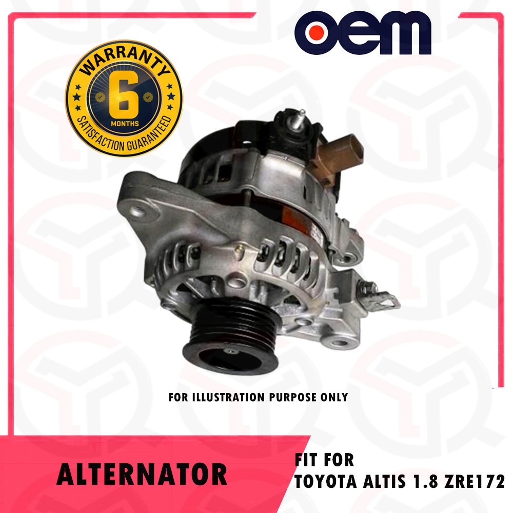 (NEW) TOYOTA ALTIS 1.8 ZRE172 2014-2019 ALTERNATOR (27060-0T290) (6 ...