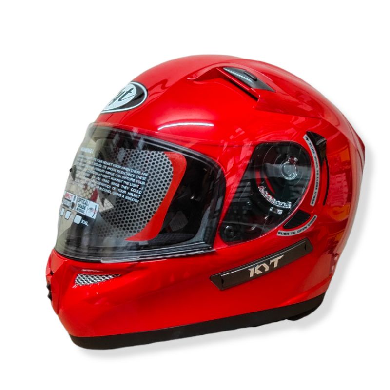MERAH Full face Helmet kyt k2 Red F.red Doble Visor | Shopee Malaysia