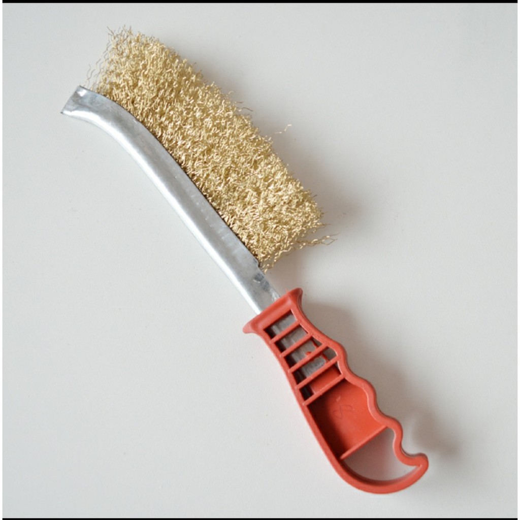 HIGH QUALITY Brass Wire Brush With Plastic Handle ; Berus Tembaga ...
