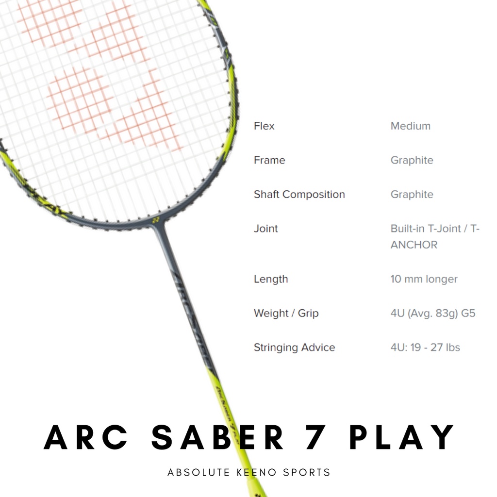 YONEX ArcSaber 7 PLAY Badminton Racket | Shopee Malaysia