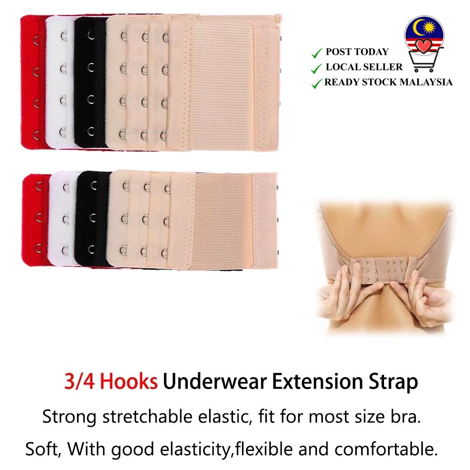 3 Hooks 4 Hooks Bra Extender Adjustable Strap Buckle Bra Extention ...