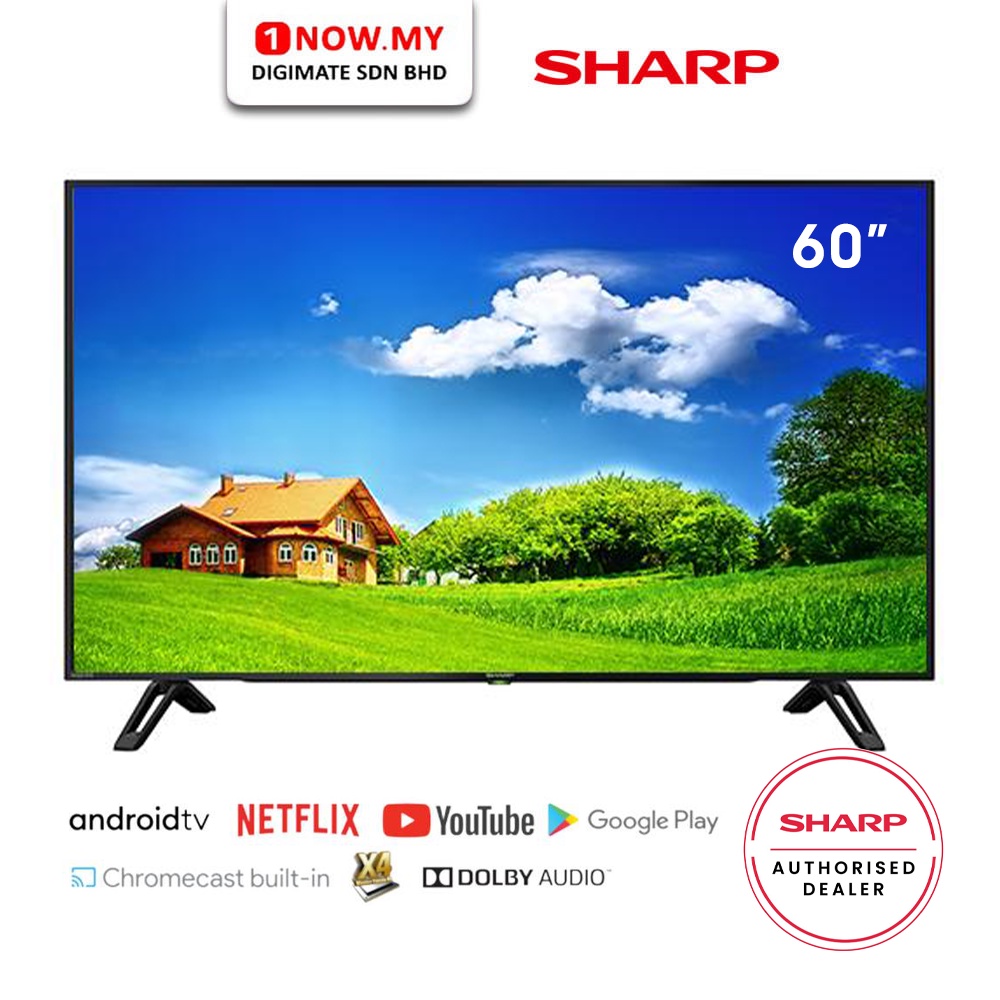 SHARP 60'' AQUOS 4K UHD LED Android TV 4TC60CK1X | Shopee Malaysia
