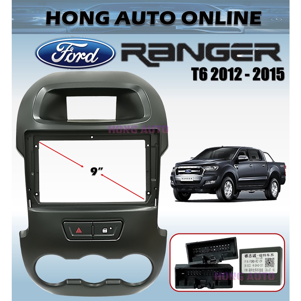 Ford Ranger T6 2012-2015 Android Player 9"inch Casing + Socket With ...