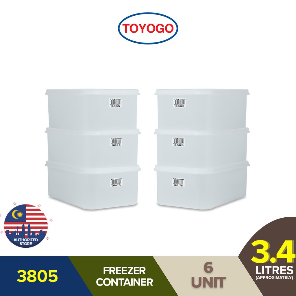 6X Toyogo Freezer Container Food Storage - Multi Usage Container 3805 ...
