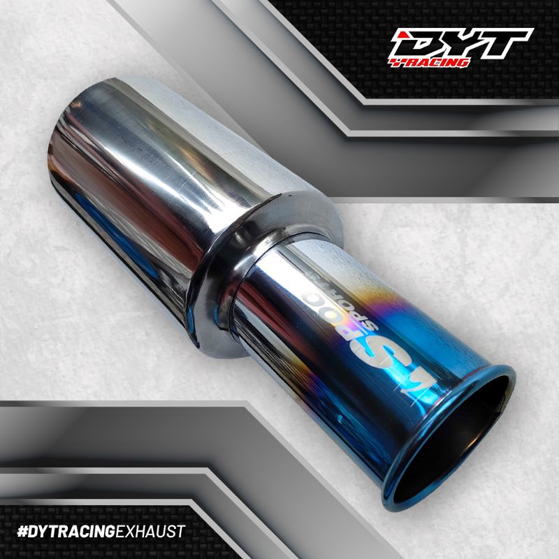 SPOON blue BASS Car Exhaust for JAZZ YARIS AVANZA AYLA AGYA LANCER ...