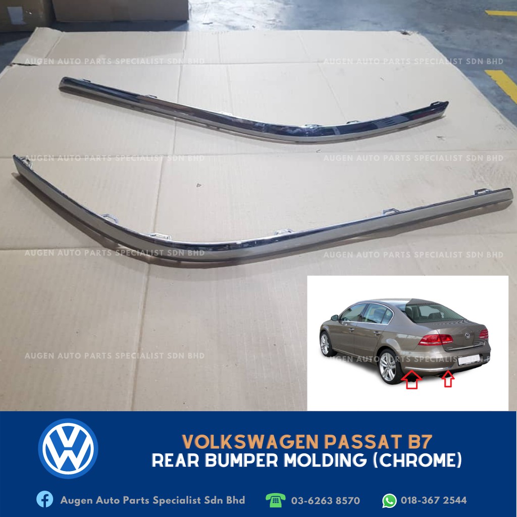 Volkswagen Passat B7 Rear Bumper Molding (Chrome) Left or Right ...