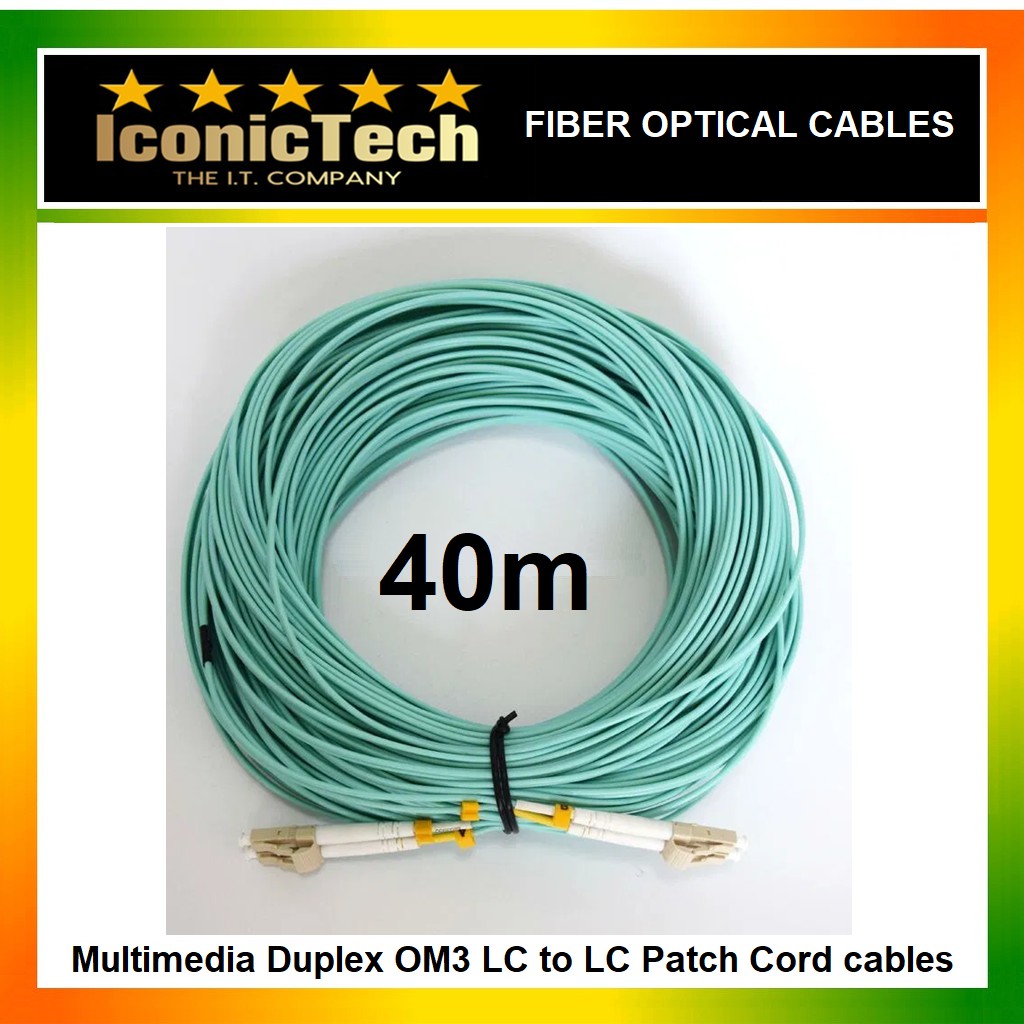 LC-LC 50/125 OM3 Multimode Duplex Fiber Optic Patch Cable (LCLC-OM3) 3M ...