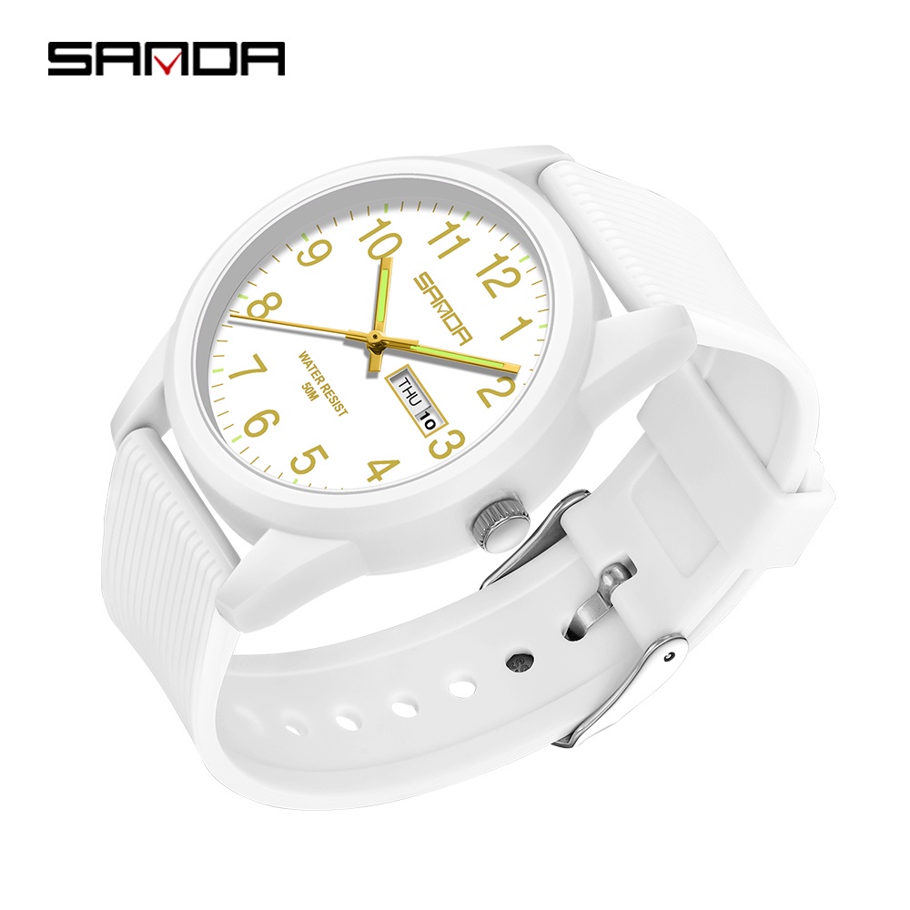 SANDA Solid Color Romantic Couple Style LED Digital Display Watch ...