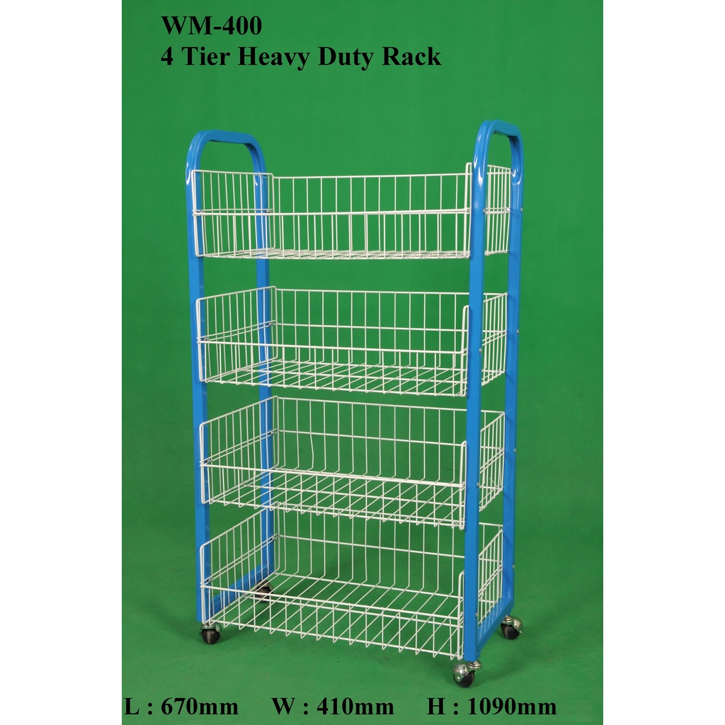 WM400~ 4Tier Heavy Duty Storage Rack / WM409S~ 4 Tier Heavy Duty Dish ...