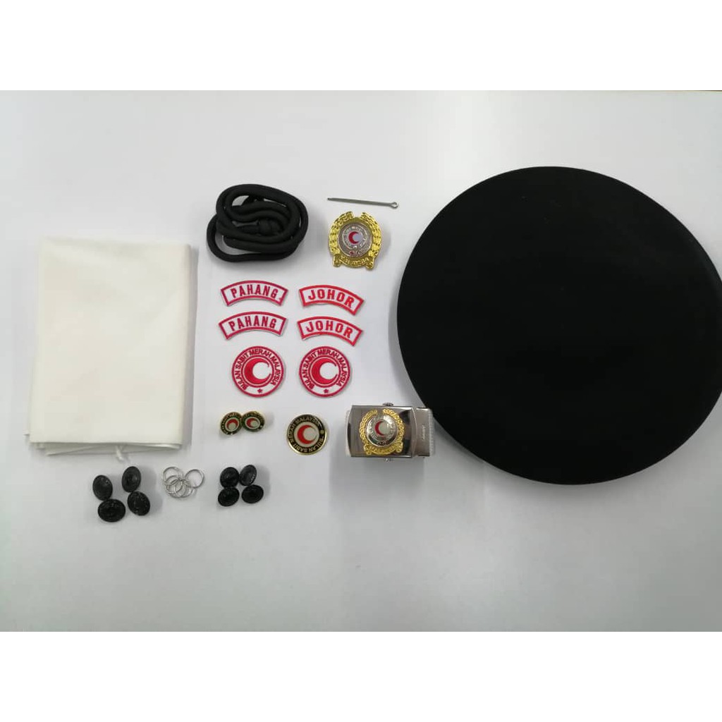 Aksesori Lengkap Kadet Persatuan Bulan Sabit Merah (PBSM) | Shopee Malaysia