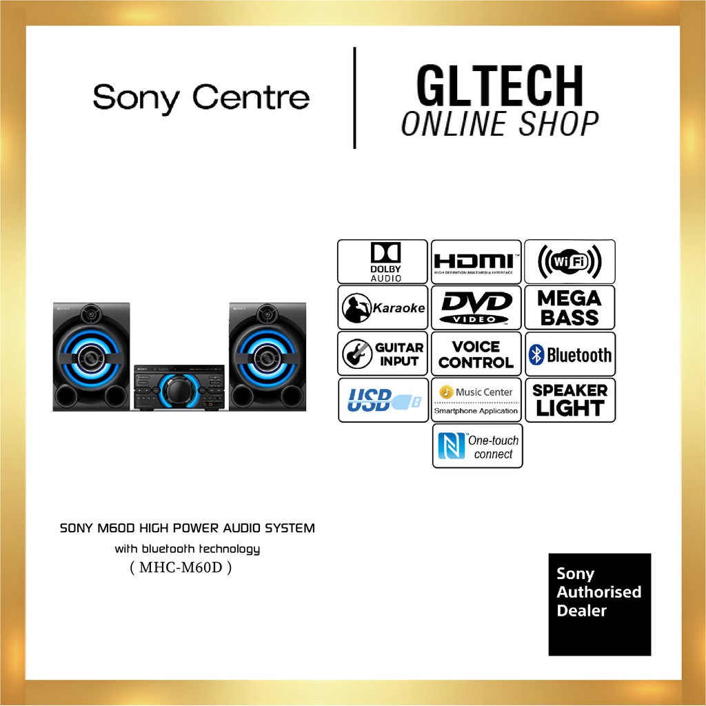 Sony [MHC-M60D] High Power Audio System with DVD M60D | Shopee Malaysia