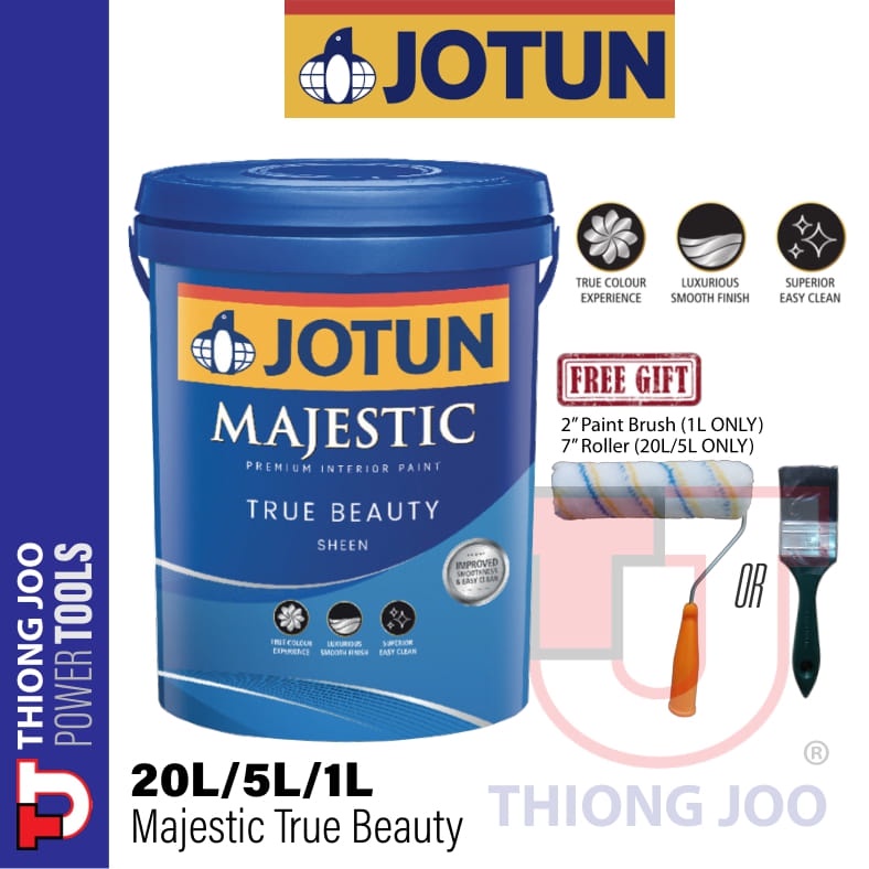 JOTUN 0001~2999 MAJESTIC TRUE BEAUTY SHEEN 20L (0001~2999) | Shopee ...