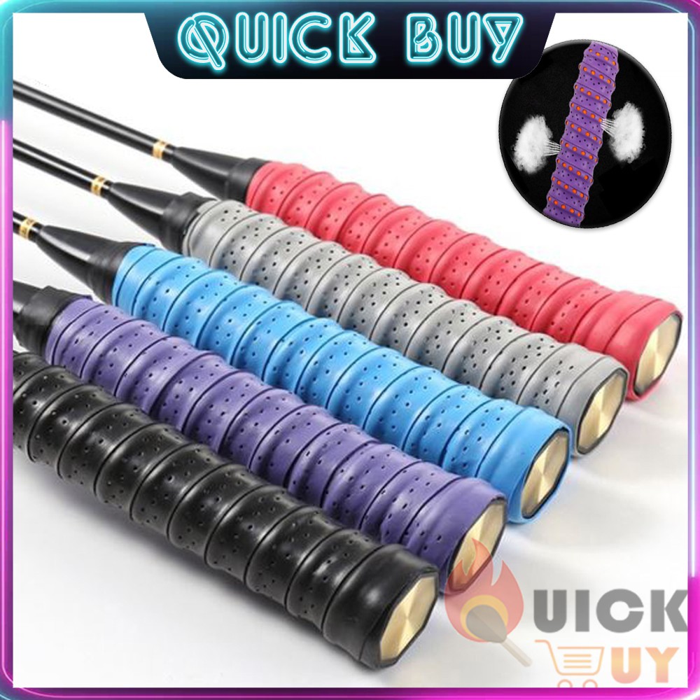 QB Racket Over Grip Anti-slip Over grip Roll Badminton Squash Tape ...