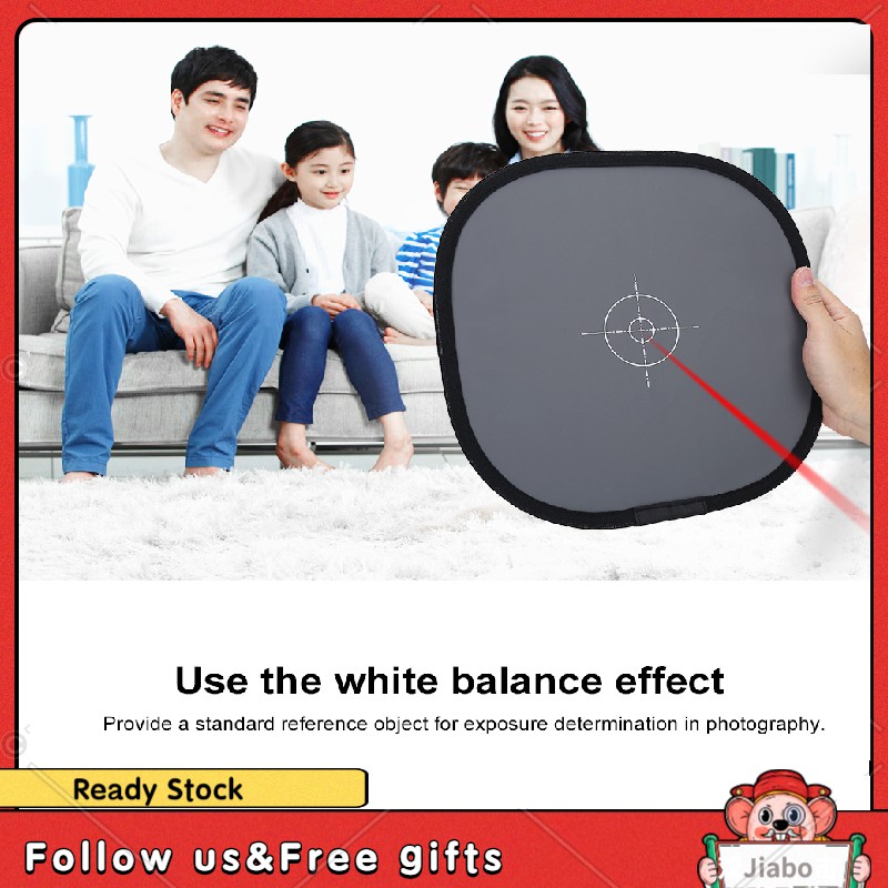 [Ready Stock] 30cm Folding 18% Grey White Balance Reference Card with ...