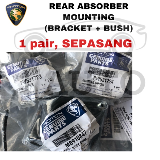 (ORIGINAL PROTON PARTS) REAR BELAKANG ABSORBER MOUNTING WIRA SATRIA ...
