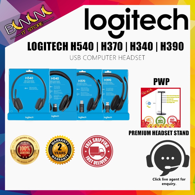 Logitech H340 | H390 | H370 I H540 USB COMPUTER HEADSET | Shopee Malaysia