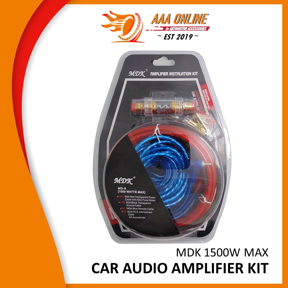 Car Audio Installation Kit Amplified Subwoofer Speaker Amp Kit ...