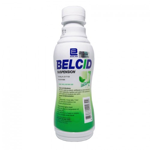 BELCID SUSPENSION 240ML MINT FLAVOUR ANTACID/ANTIFLATULENCE/DEMULCENT ...