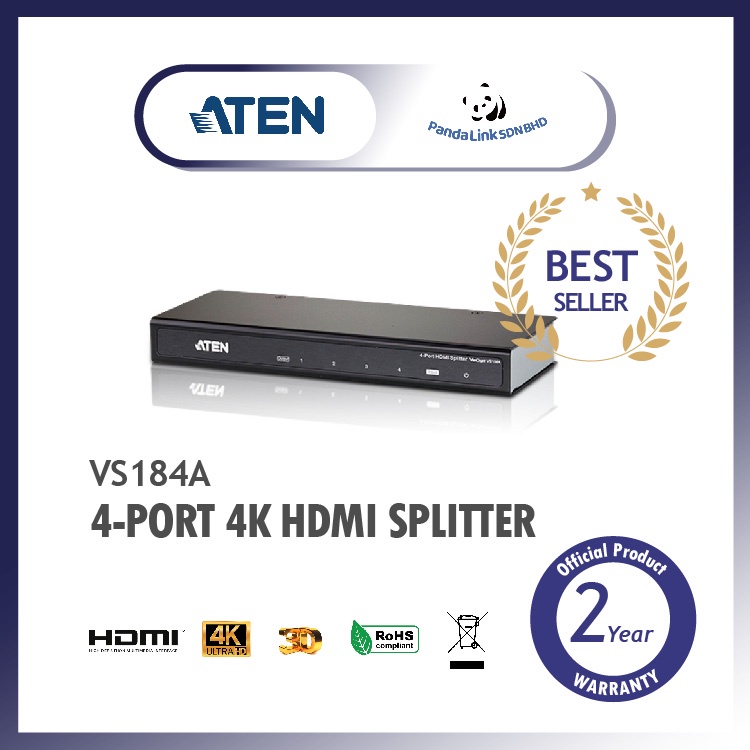 ATEN VS184A 4-Port 4K HDMI Splitter | Shopee Malaysia