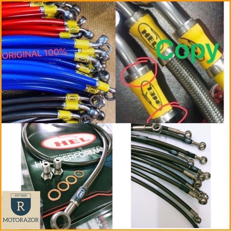 HEL PERFORMANCE BRAKE HOSE 100% ORIGINAL FOR Y15/RS150/LC135/NVX155/R25 ...