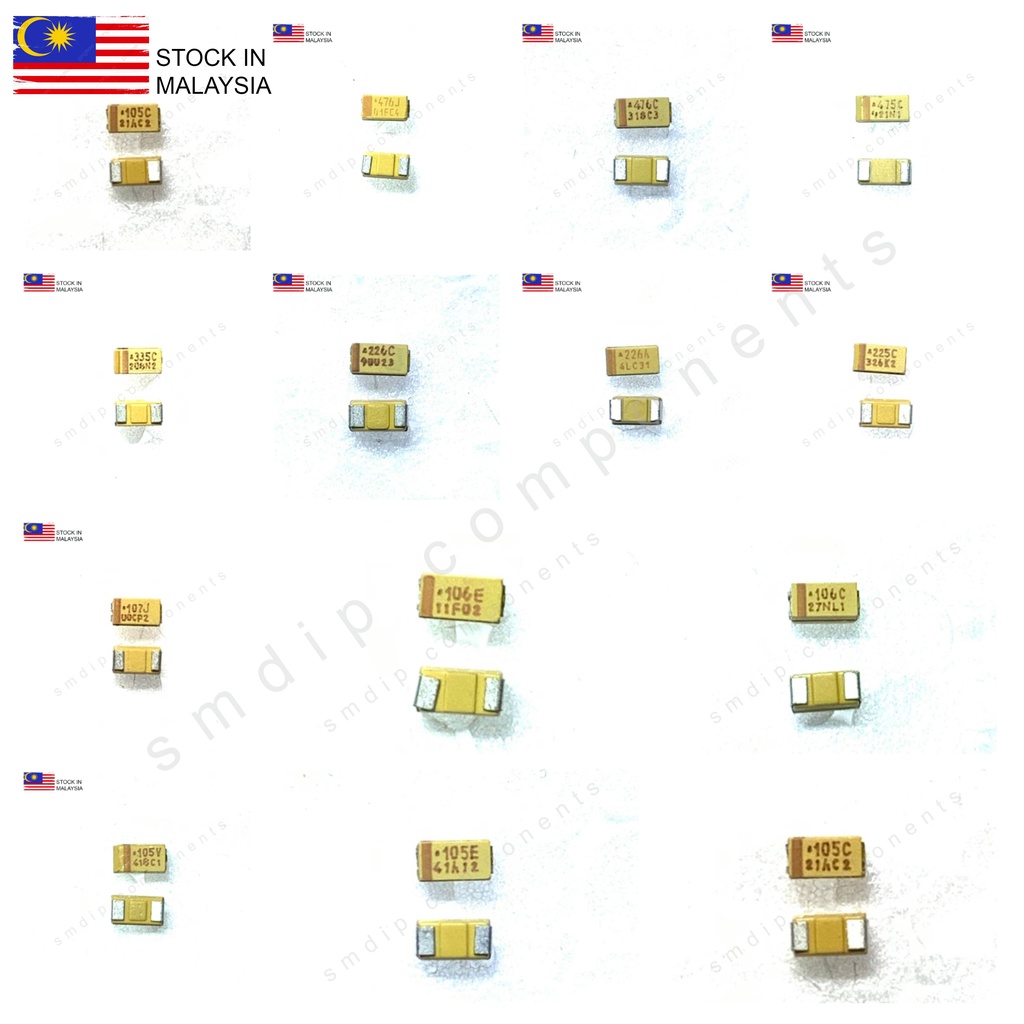 Surface Mount Tantalum Capacitor 1206, 3216 Case A ±10% | Shopee Malaysia