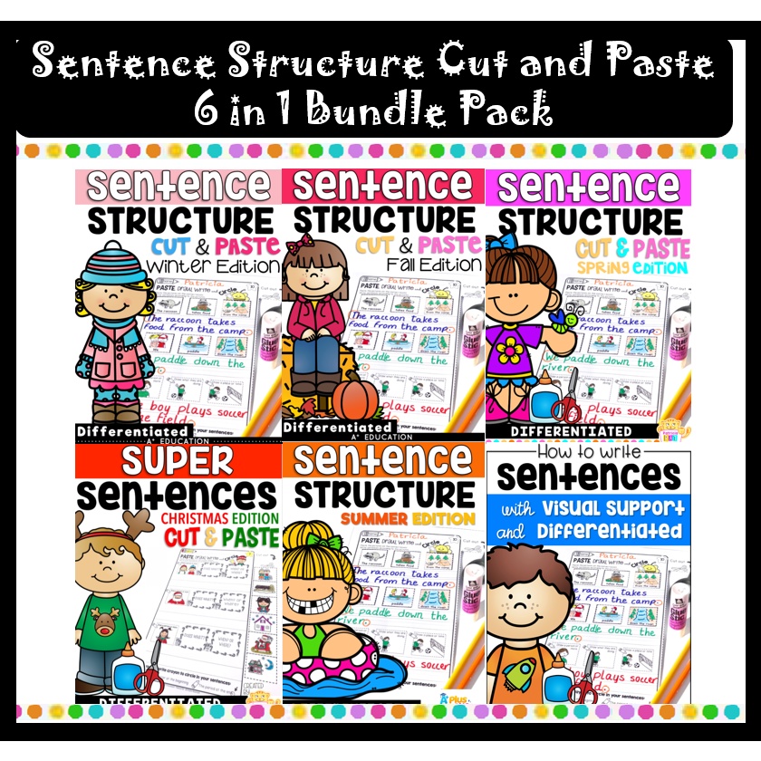 SENTENCE STRUCTURE CUT AND PASTE BUNDLE PRINTABLE | Shopee Malaysia
