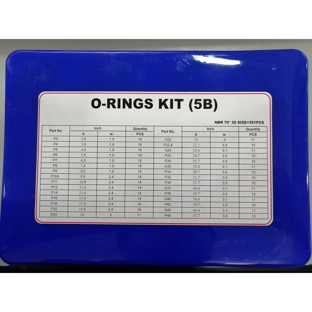 O-Ring Kit Box NBR70 - 5B Metric / MM ( NBR 70 Oring ) | Shopee Malaysia