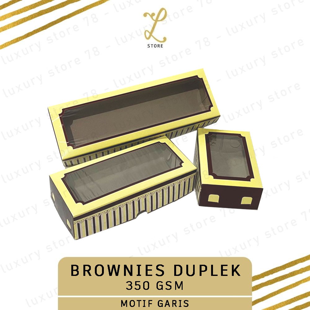[15X10X5 Cm] (10 pcs) DUS BROWNIES DUPLEK LINE MOTIF | Eid Layer Cake ...