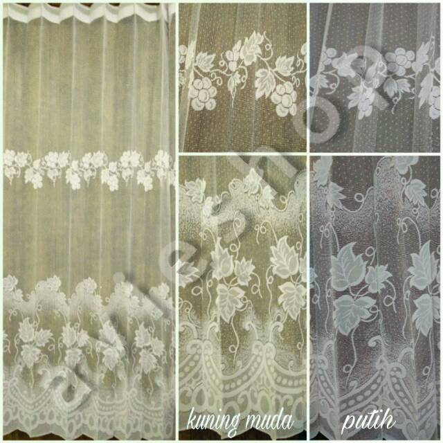 Vitrage / vitrace / Transparent premium Grape motif 1m Width | Shopee ...