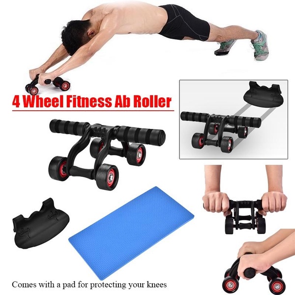 Malaysia Stock BPS GYM Grade 4 Wheels Ab Roller Wheel Six 6 Packs ...