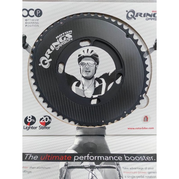 ROTOR QARBON CARBON QRING OVAL CHAINRING BCD110X4 SHIMANO | Shopee Malaysia