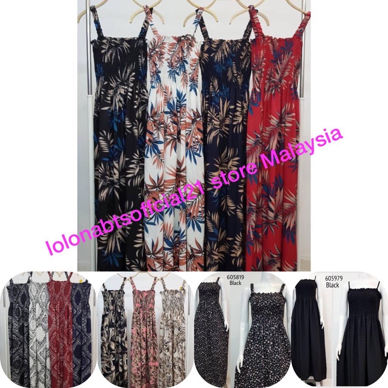 🔥SLEEVELESS MAXI DRESS 🔥BEACH MAXI DRESS VIRAL KAIN LICIN FREE SIZE ...